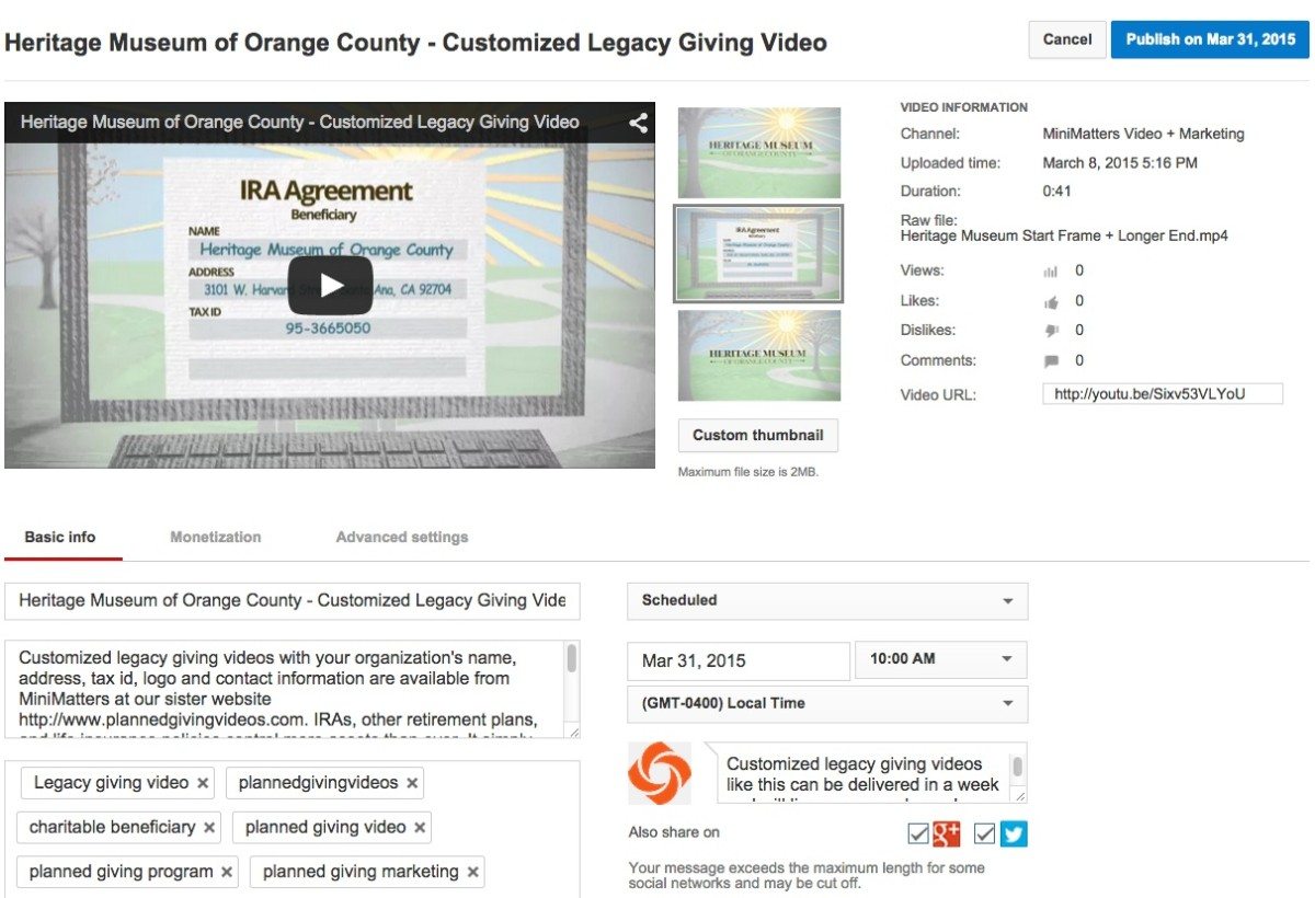 How To Schedule YouTube Videos Using YouTube Video Scheduling - Video ...
